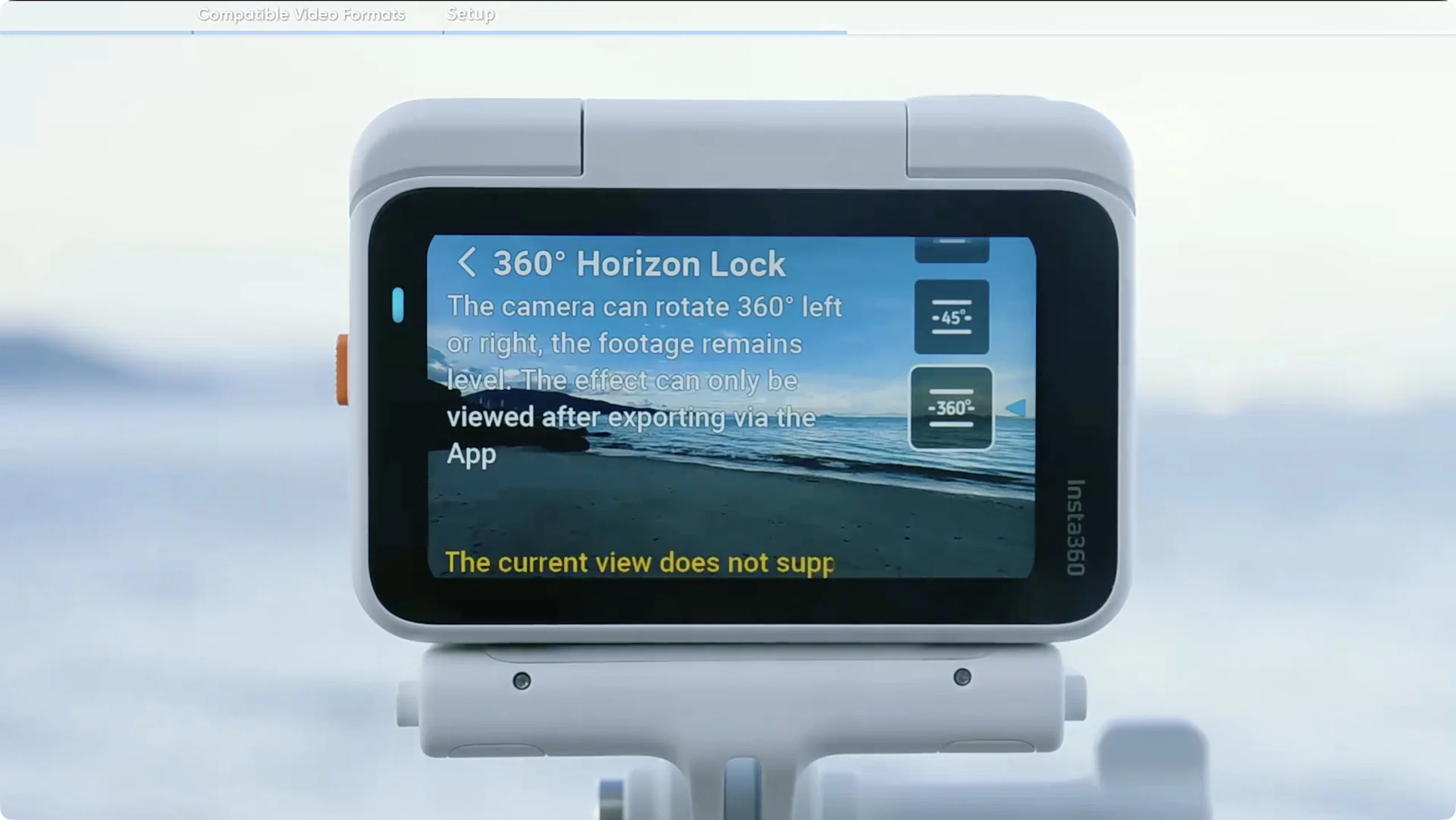Cách kích hoạt 360° Horizon Lock trên Insta360 GO ULTRA